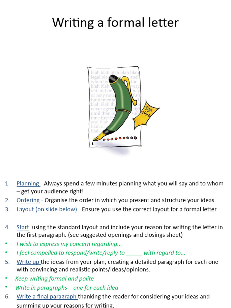 Writing A Formal Letter | PDF