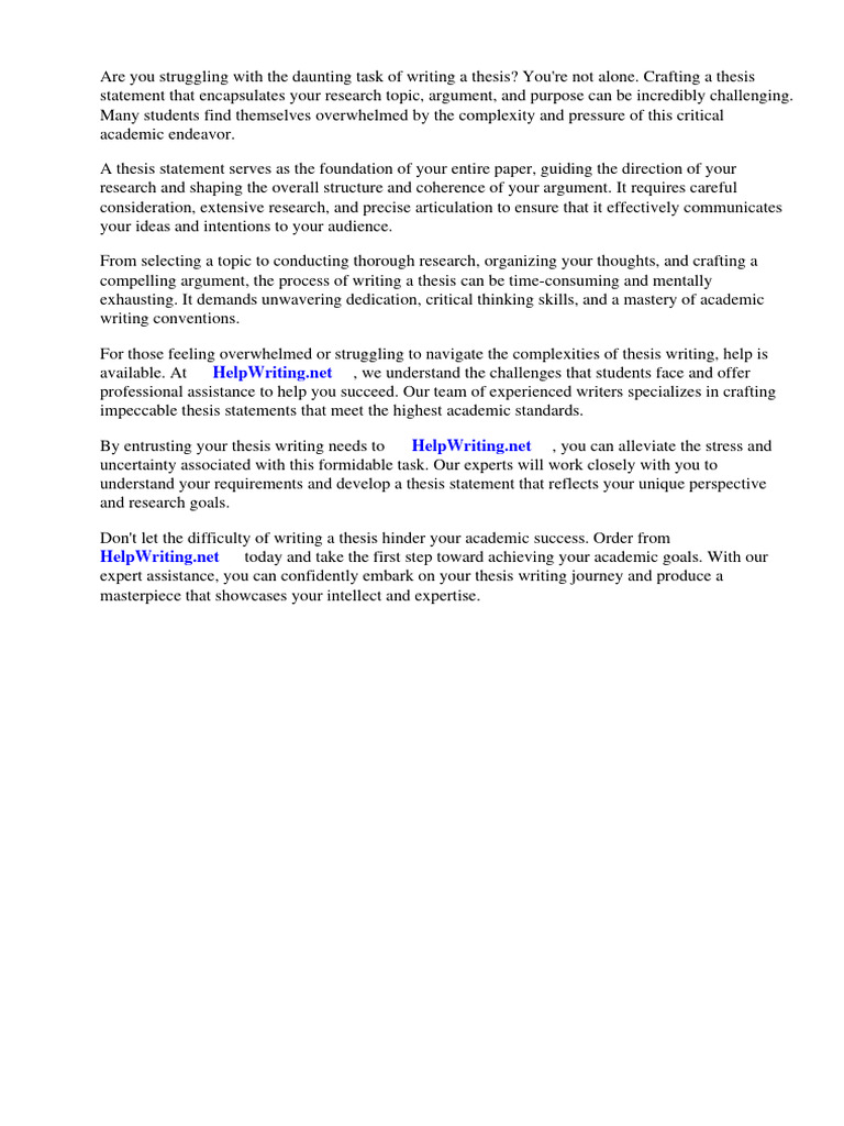Mastering Thesis Statement Writing | PDF | Essays | Thesis