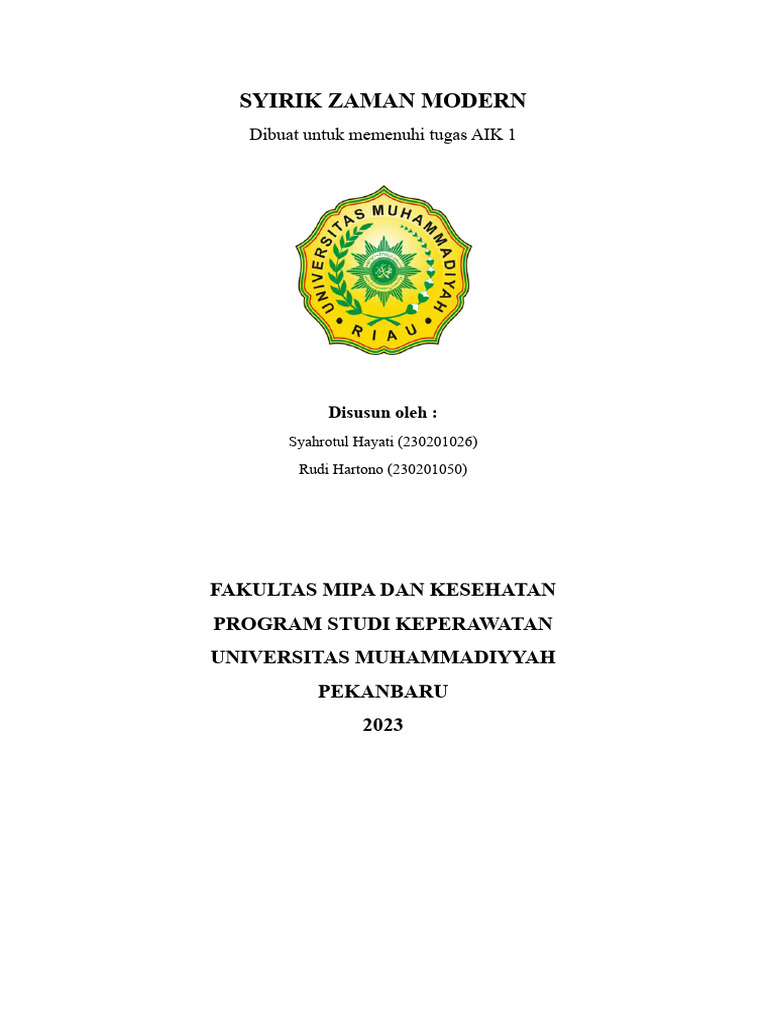 Arti Syirik dalam Konteks Modern | PDF