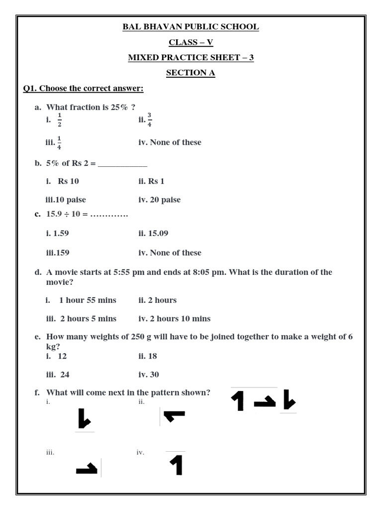 Revision 9 Mixed Practice Sheet | PDF | Area | Length