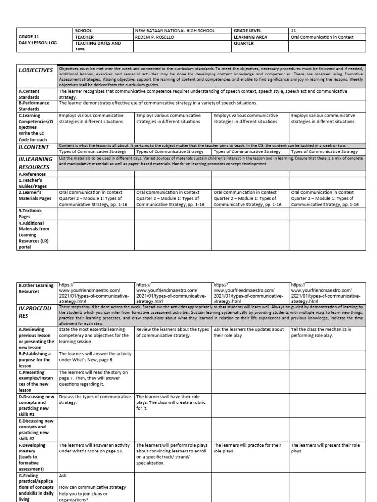 DLL Oral Com | Download Free PDF | Learning | Education Theory