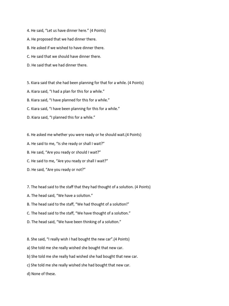 Reported Speech | PDF