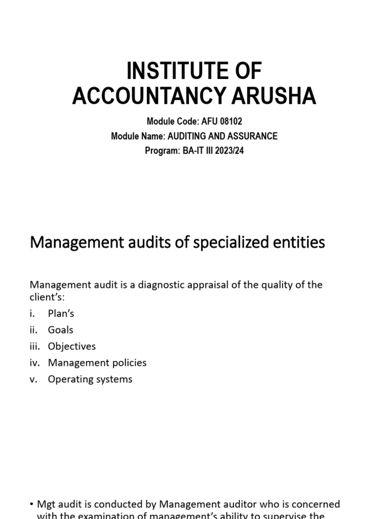 Management Audit Ba-It 24 | PDF | Audit | Business