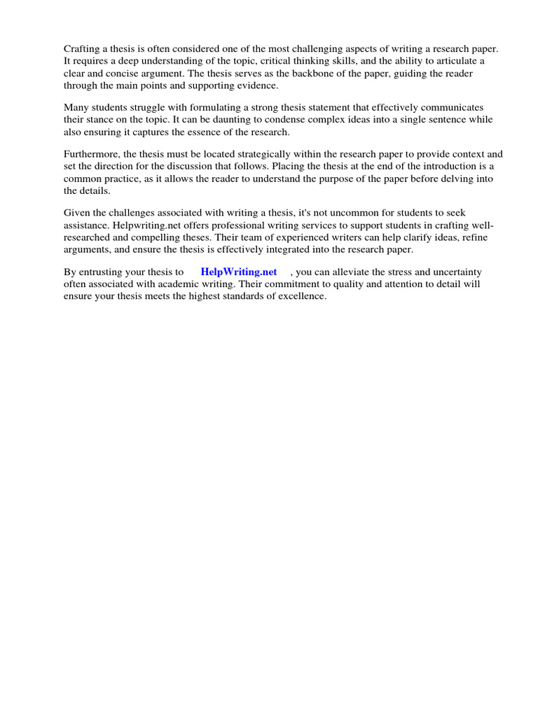 Crafting Strong Thesis Statements | PDF | Thesis | Essays