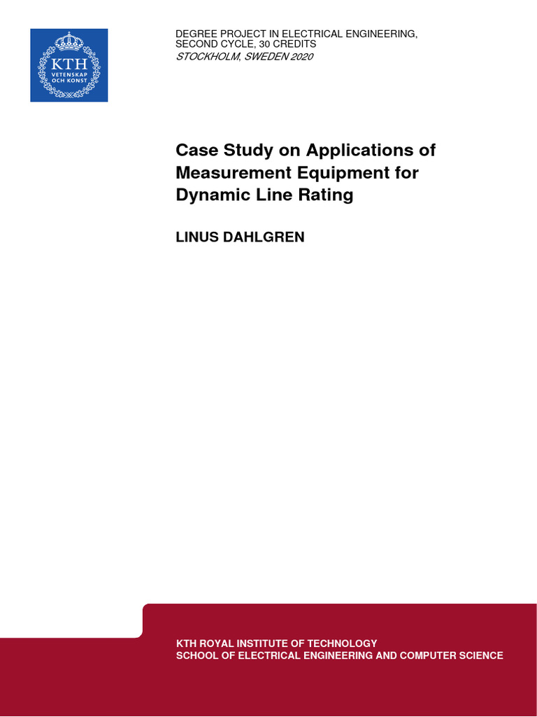 Case Study On Applications of Measurement Equipment For Dynamic Line Rating | PDF | Smart Grid ...