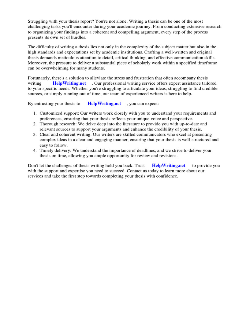 Thesis Report Writing | PDF | Essays | Science