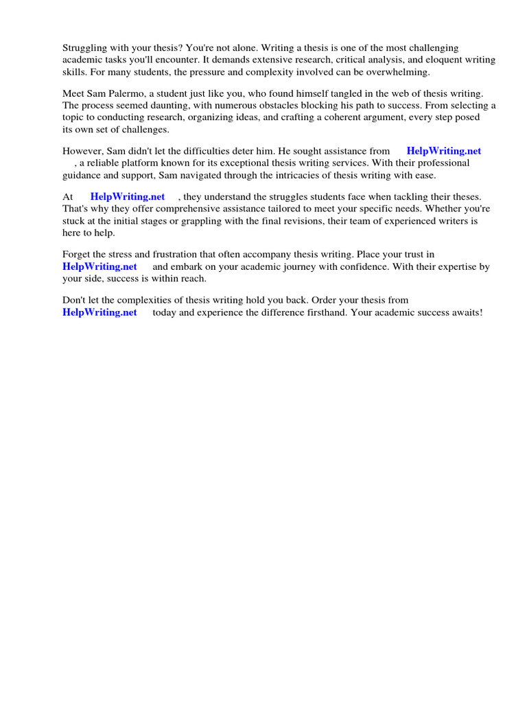 Sam Palermo Thesis | PDF