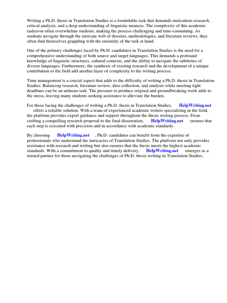 PHD Thesis in Translation Studies PDF | PDF | Translations | Thesis