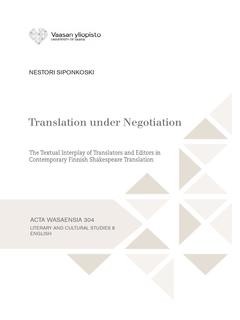 Translation Under Negotiation | PDF
