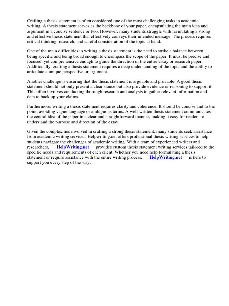 How To Make A Really Good Thesis Statement | PDF | Essays | Thesis