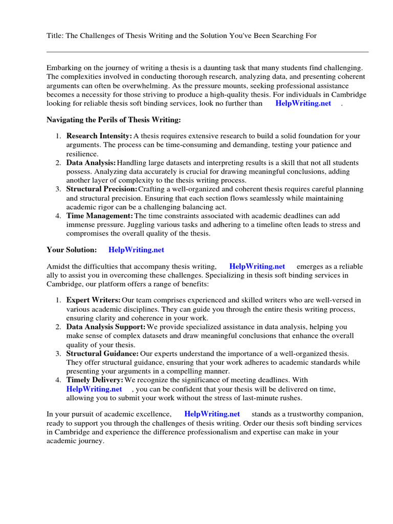 Thesis Soft Binding Cambridge | PDF