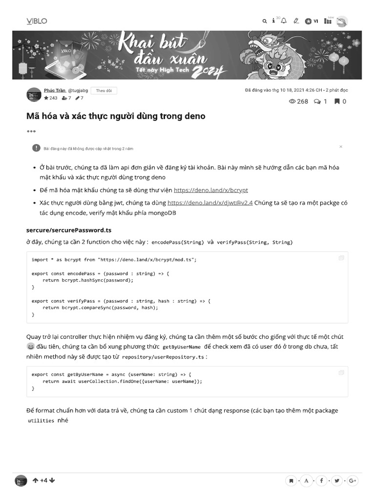 Mã Hóa Và Xác TH C Ngư I Dùng Trong Deno | PDF