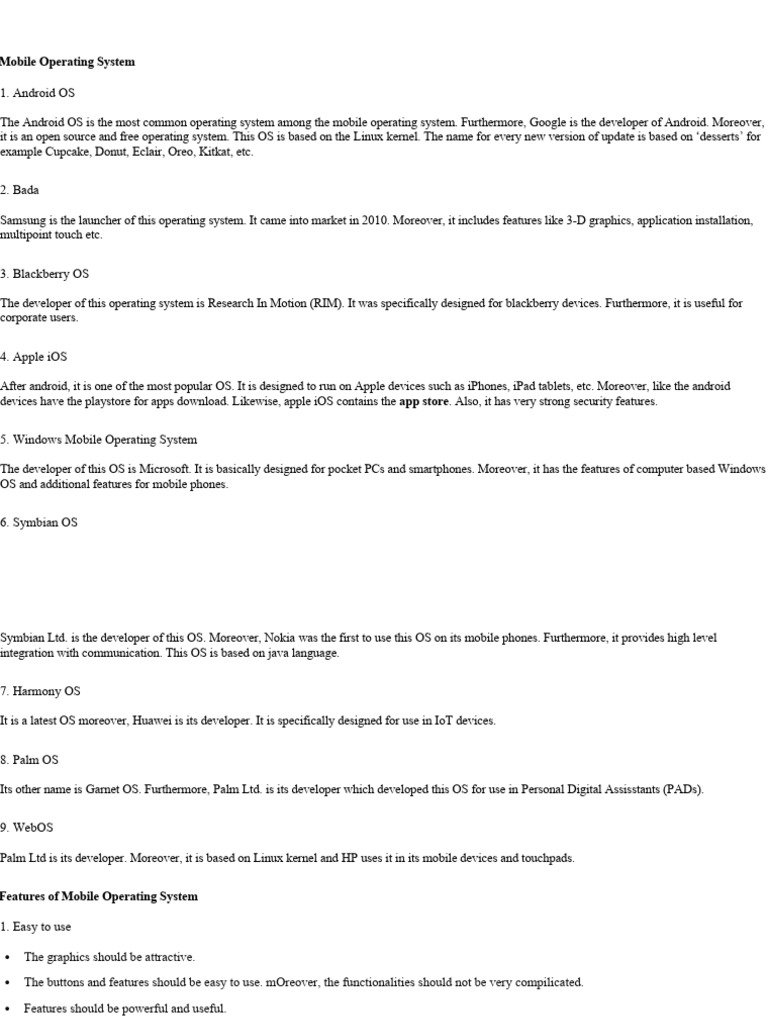 Mobile Operating System Unit 5 - Part 2 | PDF | Cloud Computing | Wearable Technology