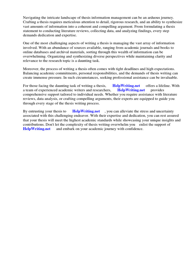 Thesis Information Management | Download Free PDF | Thesis | Methodology