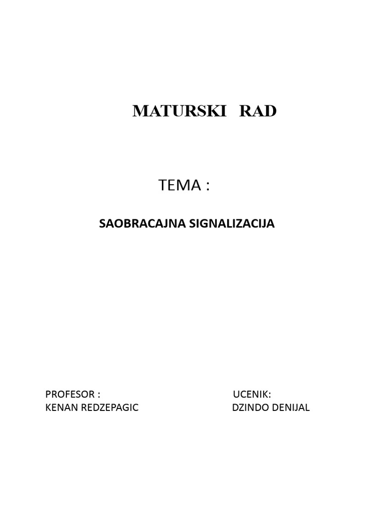 Maturski | PDF