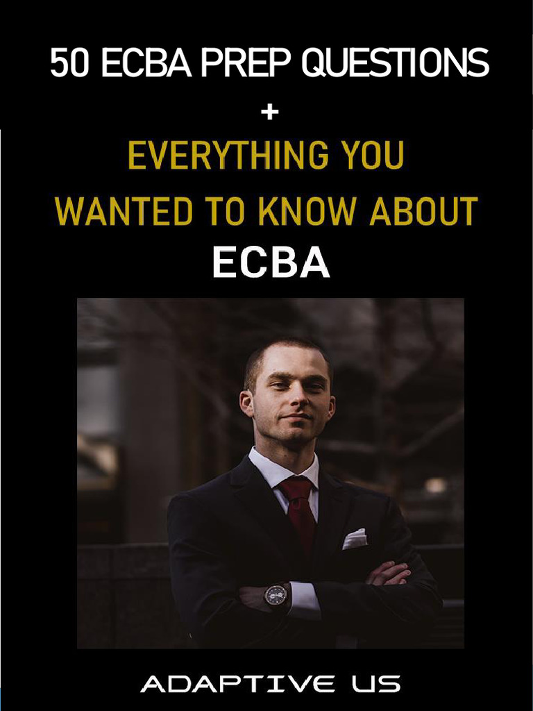 FREE ECBA Mock Questions + Exam Info - July 2021 Edition | PDF ...