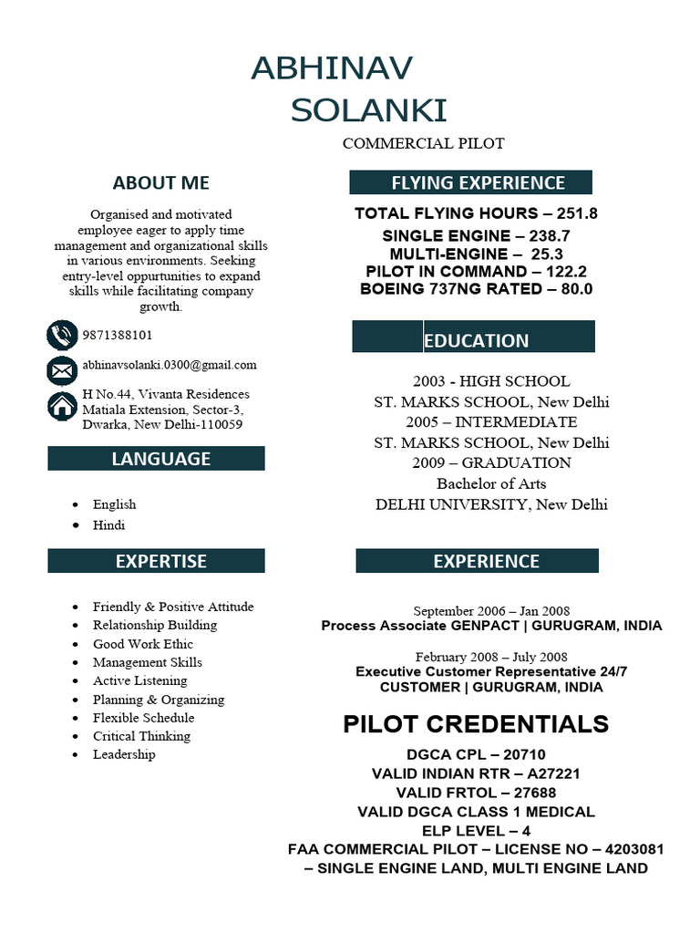 CV Abhinav Solanki | PDF