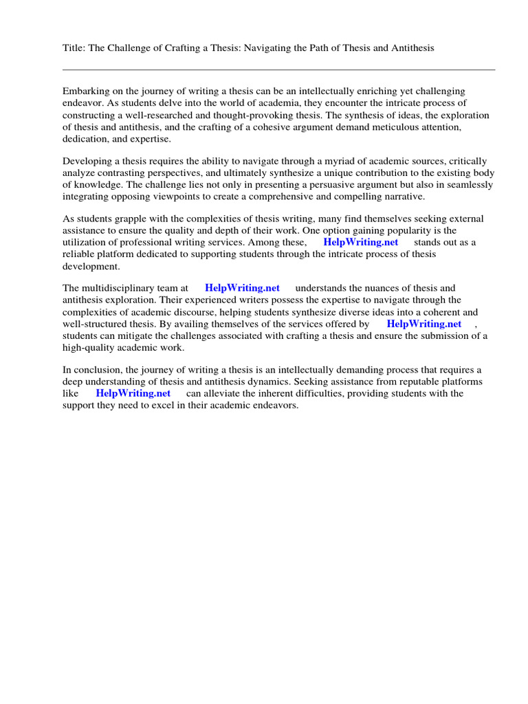 Thesis and Antithesis | PDF | Dialectic | Idea