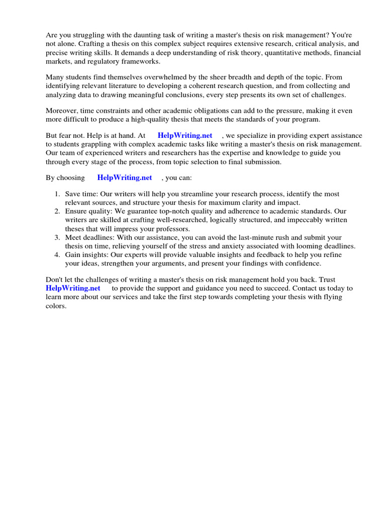 Master Thesis Topics Risk Management | PDF | Risk | Risk Management Master Thesis Topics Risk Management | PDF | Risk | Risk Management