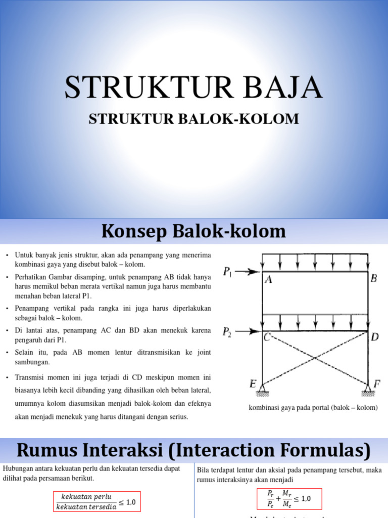 Perhitungan Struktur Balok-Kolom Baja | PDF | Metode & Bahan Ajar