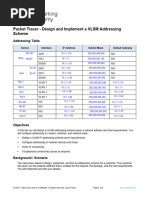 11.10.1 Packet Tracer - Design and Implement A VLSM Addressing Scheme - ILM | PDF | Ip Address ...
