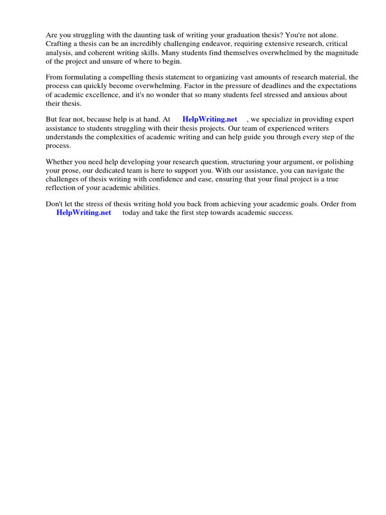 Graduation Thesis Template | PDF