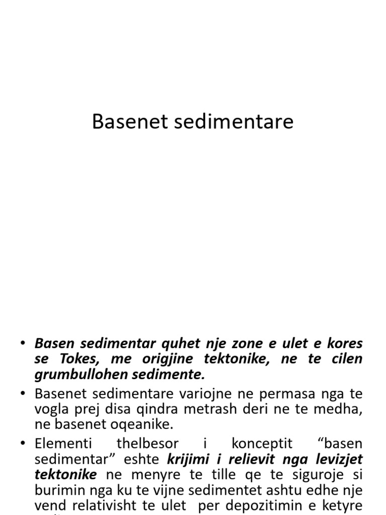 Basenet, Menyrat e Formimit | PDF