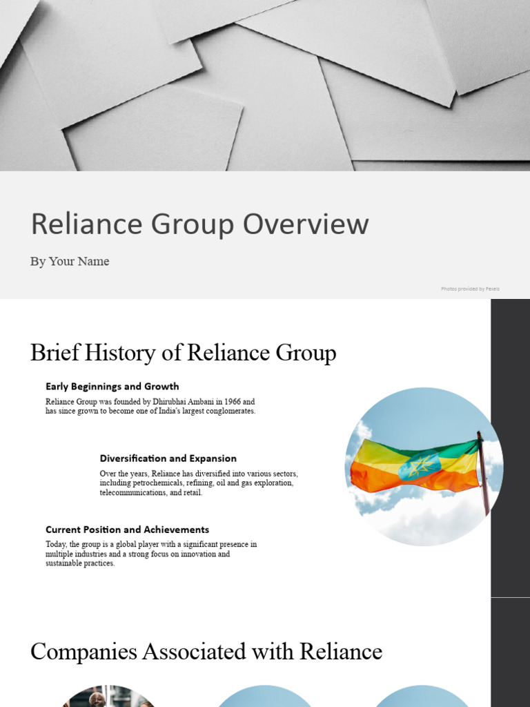Reliance Group Overview | PDF | Corporate Social Responsibility | Economies