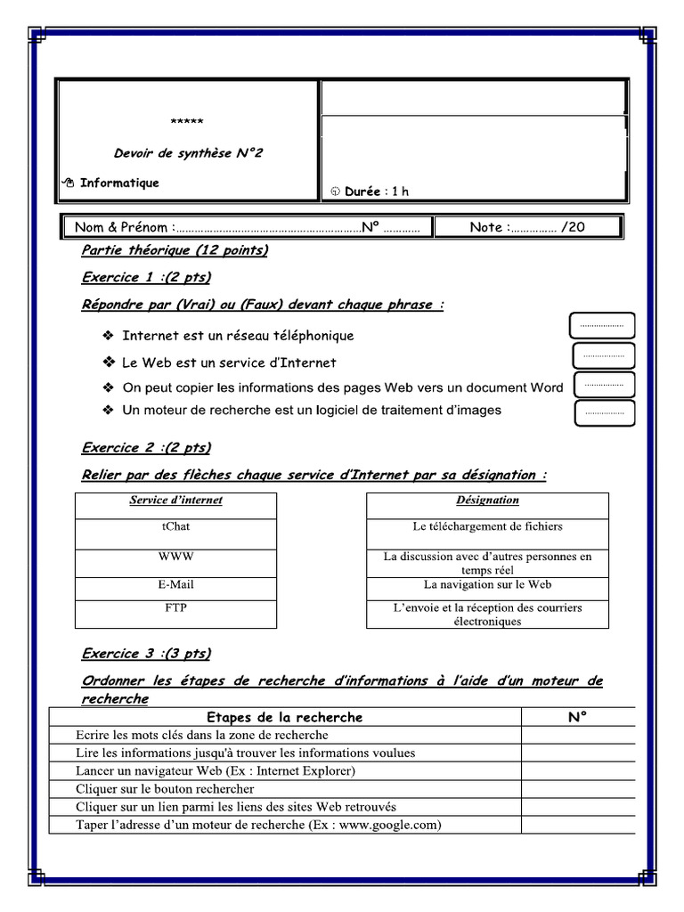 Devoir De Synthèse N 2 2010 2011 Donia Pdf