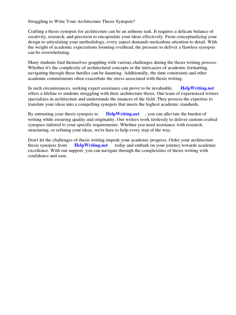 Thesis Synopsis Format For Architecture | PDF | Thesis | Sustainability