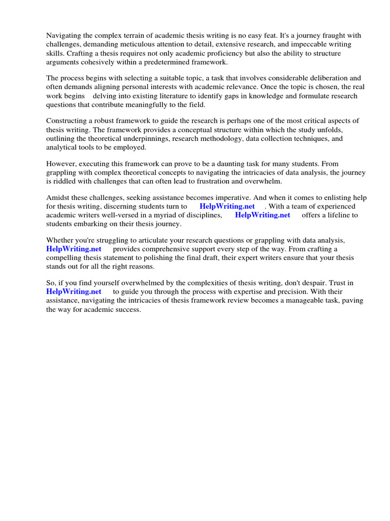 Thesis Framework Review | PDF | Theory | Thesis