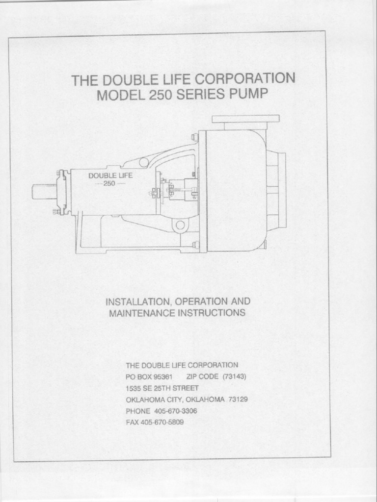 RIG-09_IMF_DOUBLE LIFE 250 CENTRIFUGAL PUMP-001_01 | PDF
