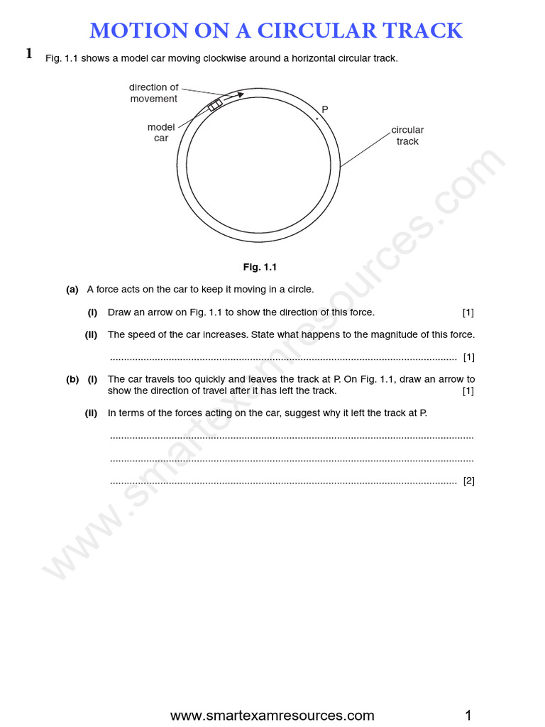 1 16 1 Motion In A Circular Track Set 1 Qp Ms Preview Questions Pdf