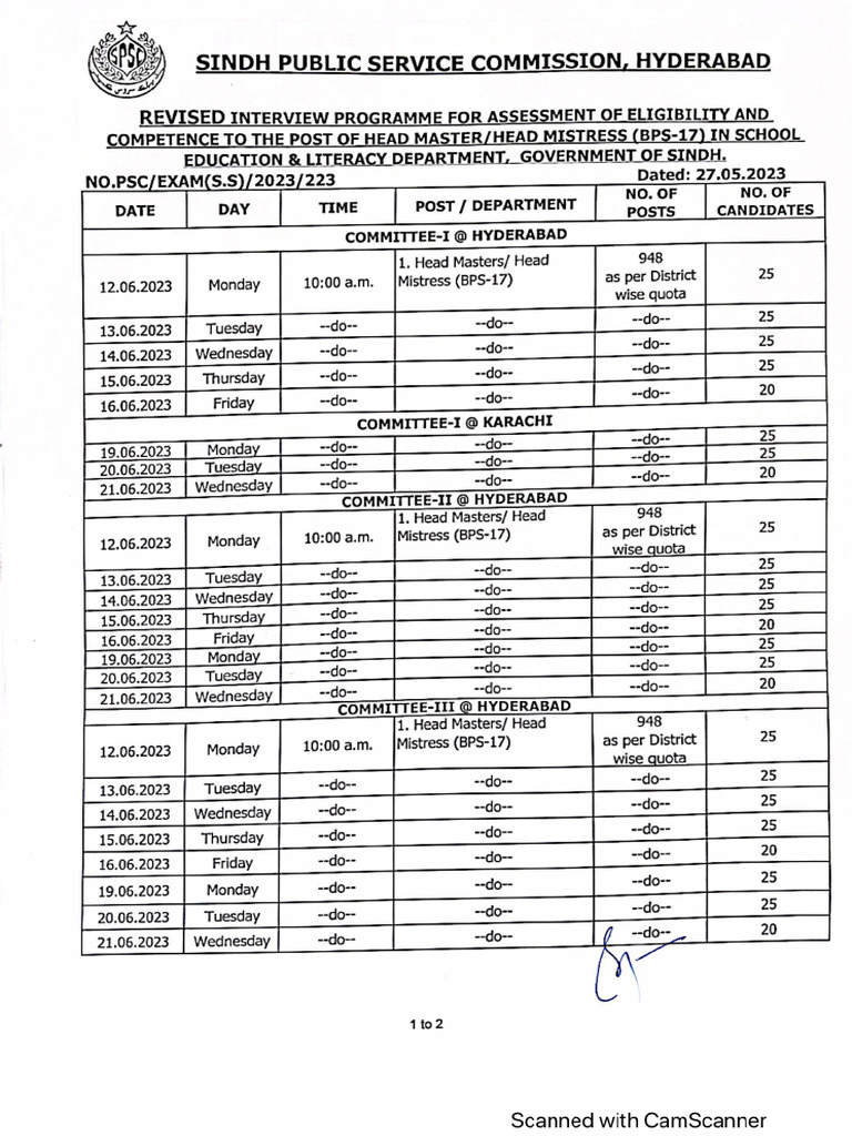 Int SCH Headmaster | PDF