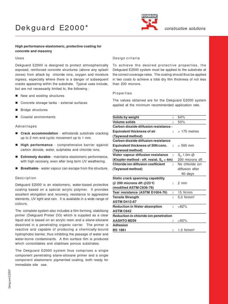 Dekguard E2000 | PDF | Concrete | Coating