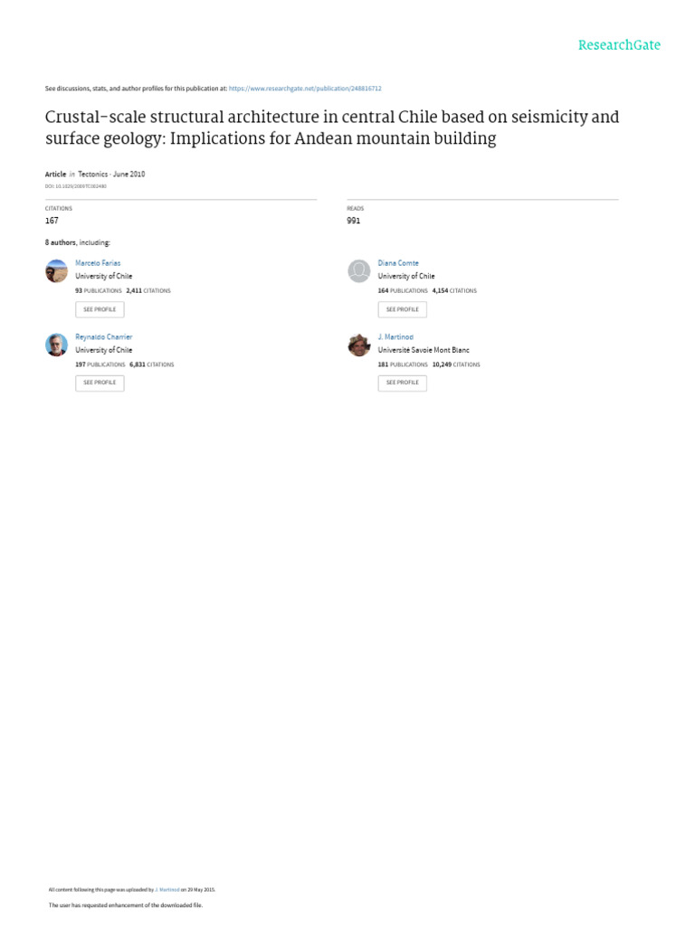 Fariasetal Tectonics2010 | PDF | Plate Tectonics | Andes
