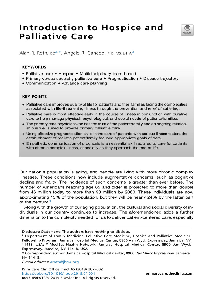 Introduction To Hospice and Palliative Care | PDF | Palliative Care ...