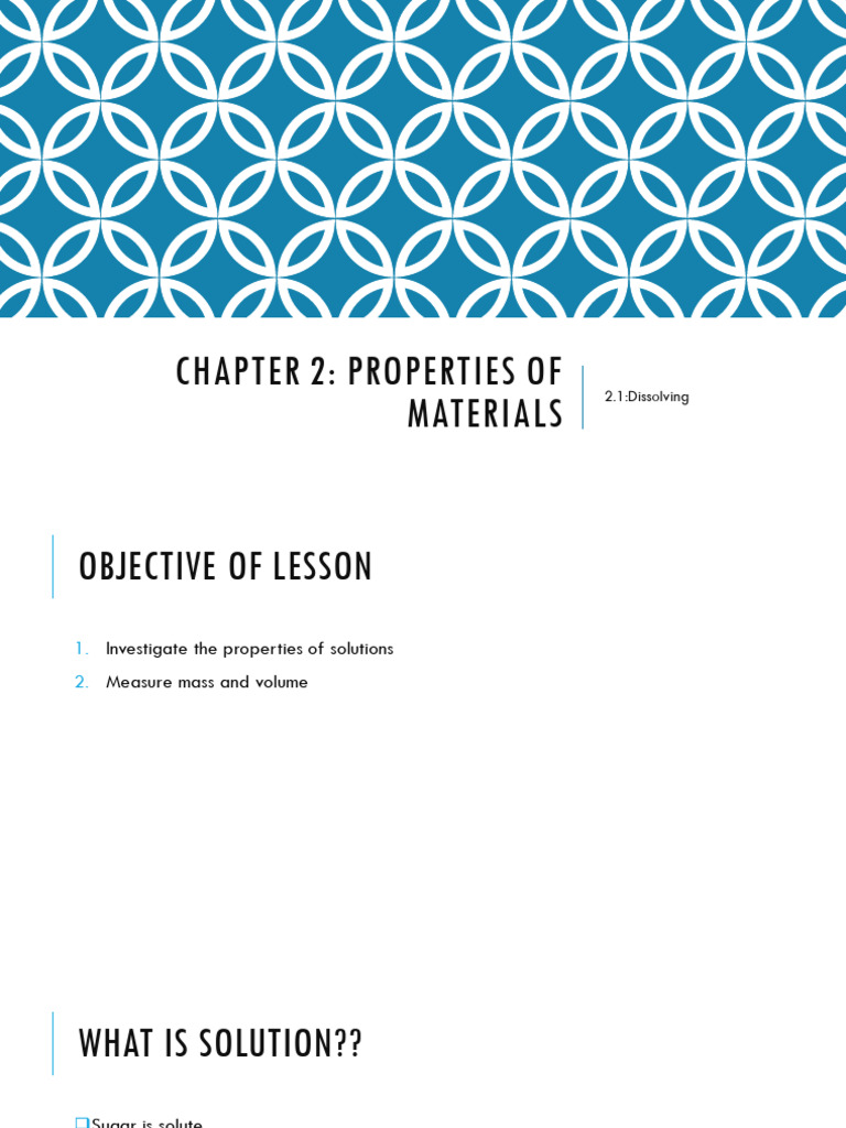 2.1 Dissolving | PDF