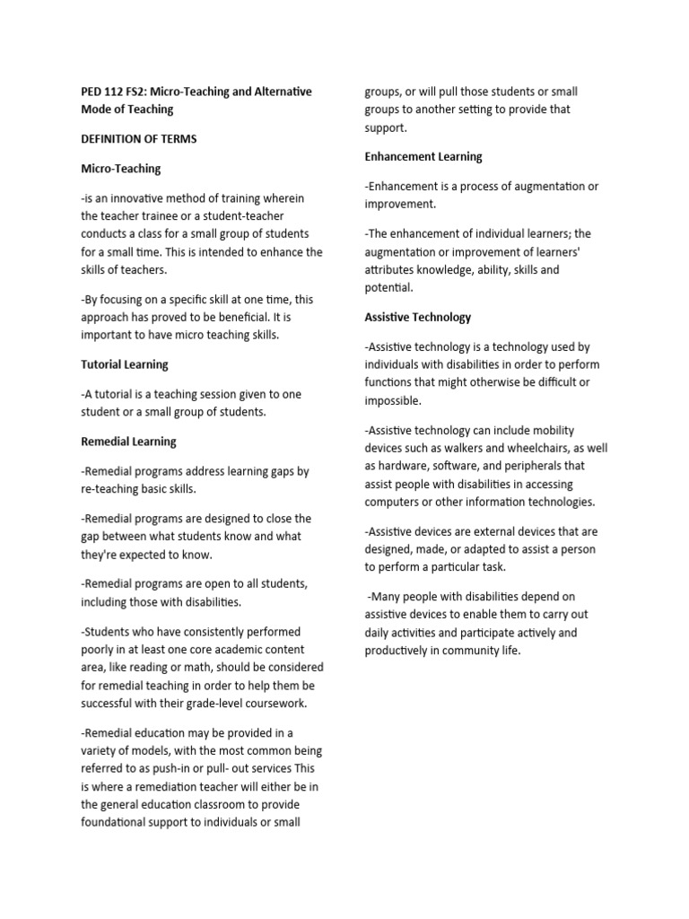 Ped 112 FS2 Midterm Lessons | PDF