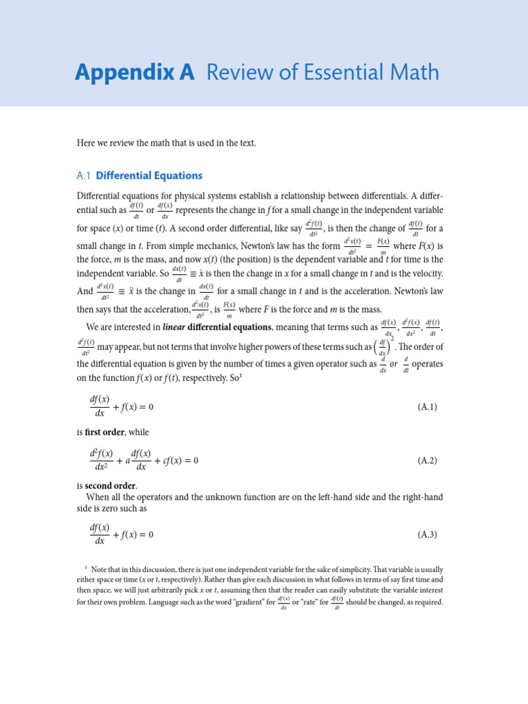 Math-Appendix | PDF | Matrix (Mathematics) | Determinant