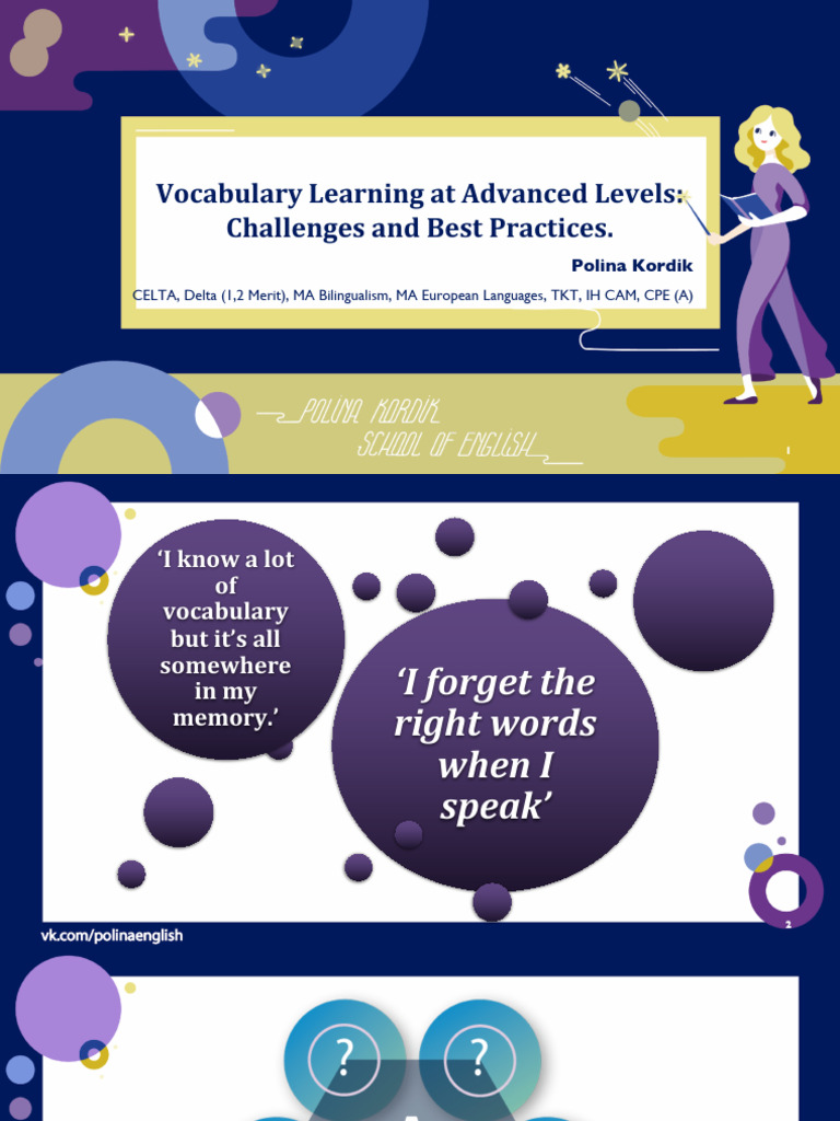 Vocabulary Learning at Advanced Levels Challenges and Best Practices ...