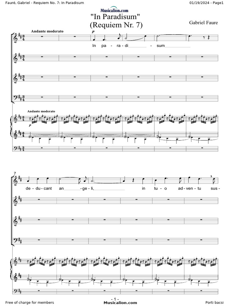 in Paradisum Musicalion | PDF