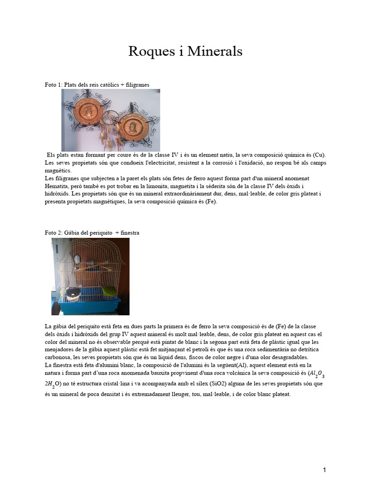 Geologia ( rocas y minerales) ? | PDF