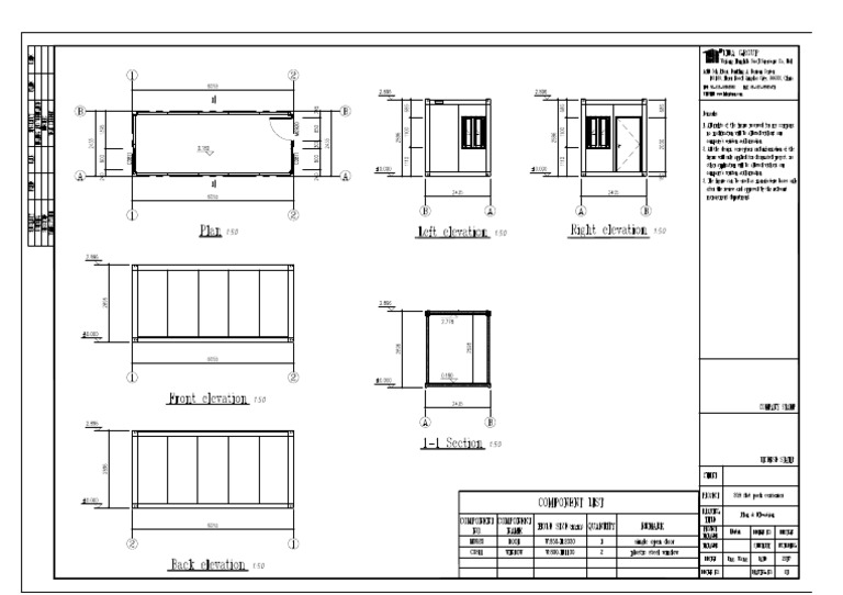 Drawing-Standard Flat Pack Container | PDF