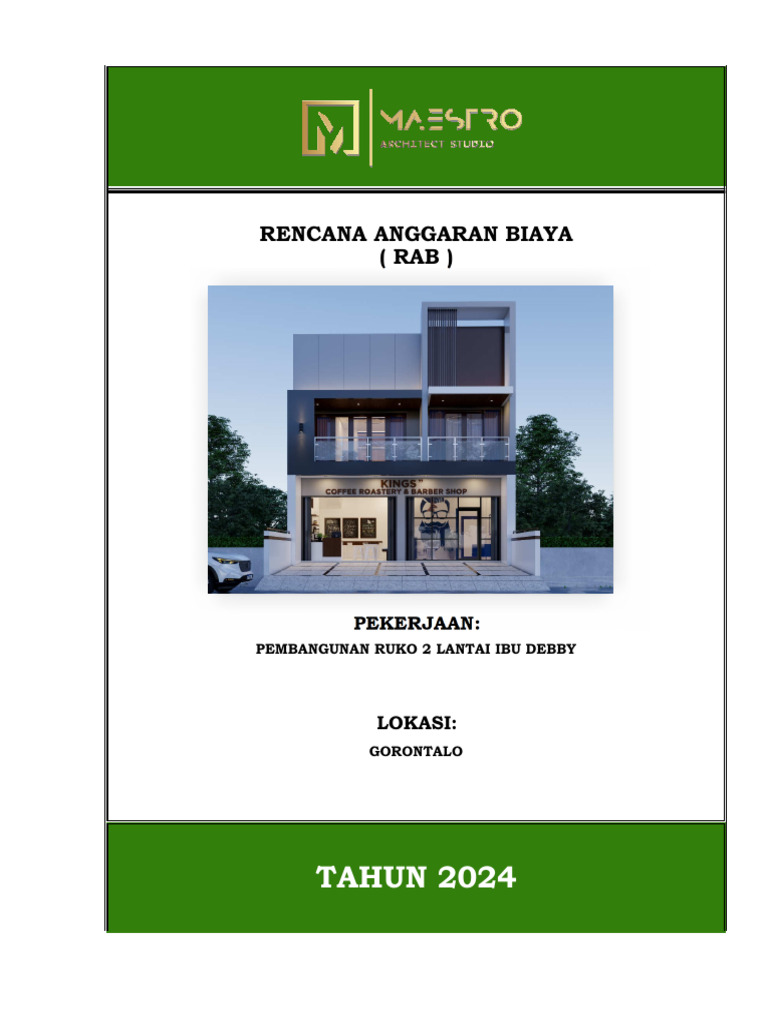 RAB Ruko 2 Lantai Ibu Debby | PDF