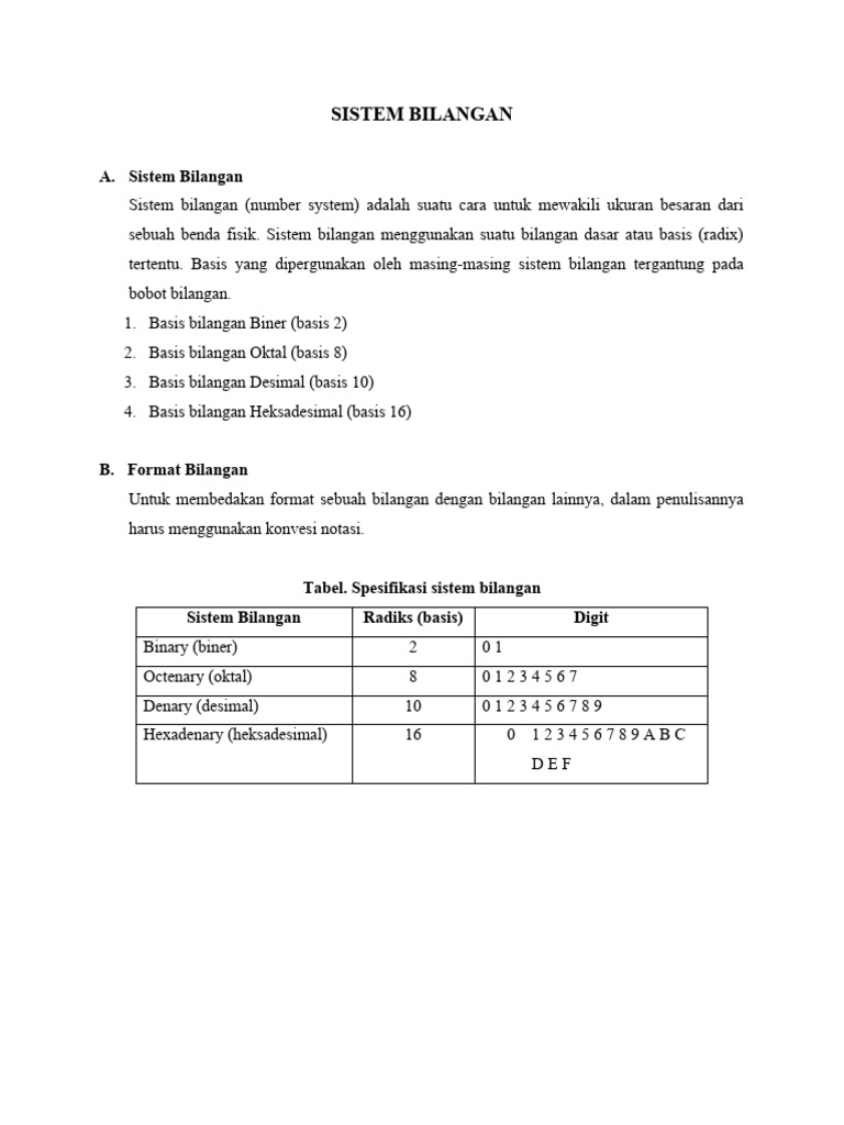 Konversi Sistem Bilangan | PDF