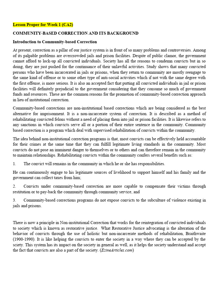 Ca 2 | PDF | Probation | Prison