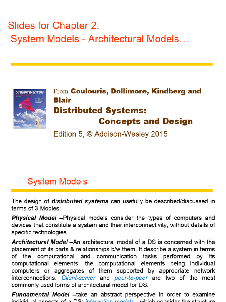 Chapter 2 Slides - DS | PDF | Client–Server Model | Peer To Peer Chapter 2 Slides - DS | PDF | Client–Server Model | Peer To Peer