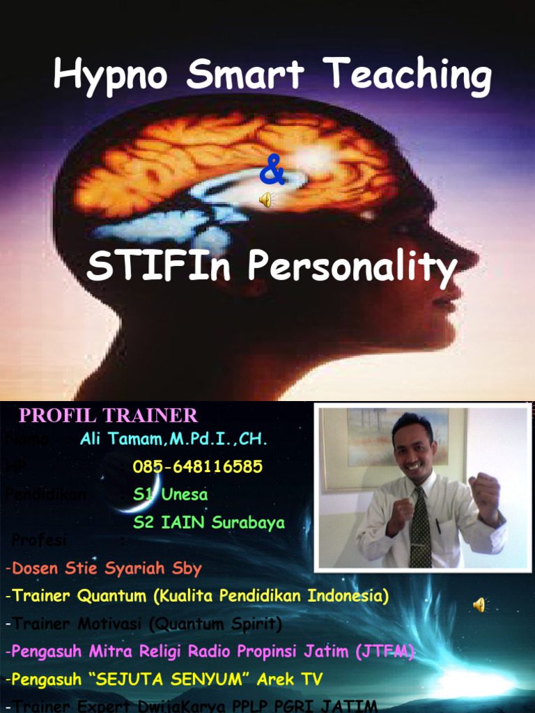Hipno Smart Teaching Stifin Personality | PDF | Karier & Perkembangan | Pengembangan Diri