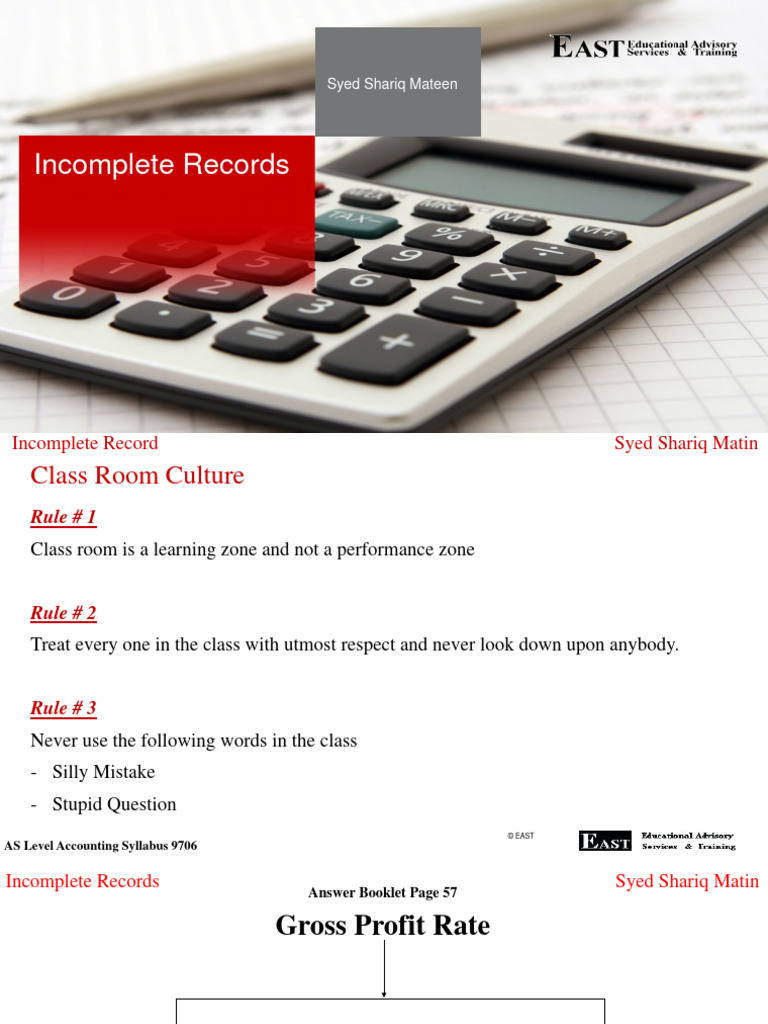 Introduction 2 Incomplete Records - Q 4 5 6 New Template | PDF